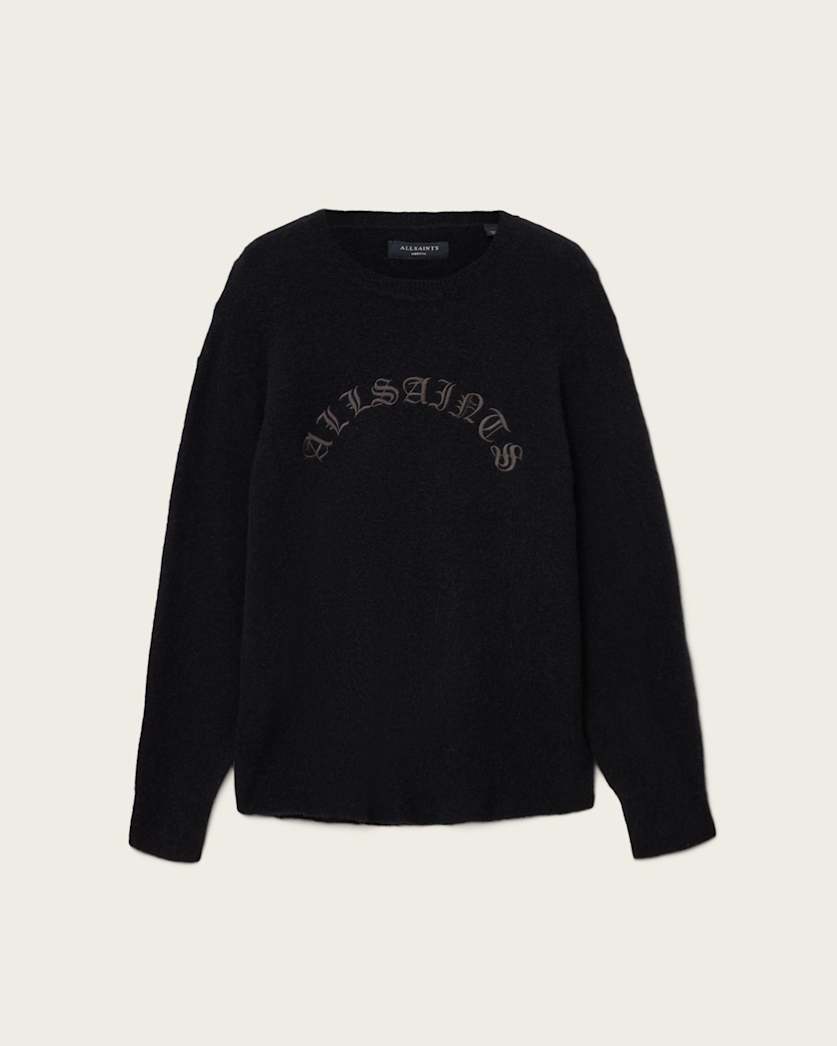Curv Oversized Jumper Black | ALLSAINTS